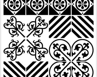 Ceramic tile stencil | Etsy