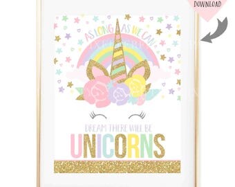 Unicorn table sign | Etsy