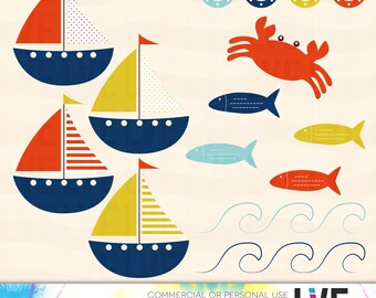 Coastal clipart | Etsy