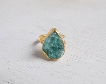 Druzy ring | Etsy