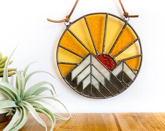 Stained glass sunset | Etsy