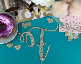 Letter f cake topper | Etsy