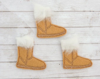Fuzzy boots | Etsy