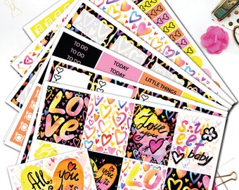 Watercolor hearts | Etsy