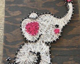 Elephant string art | Etsy