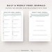 Intuitive Eating Kit / Food Journal Food Diary Meal Planner