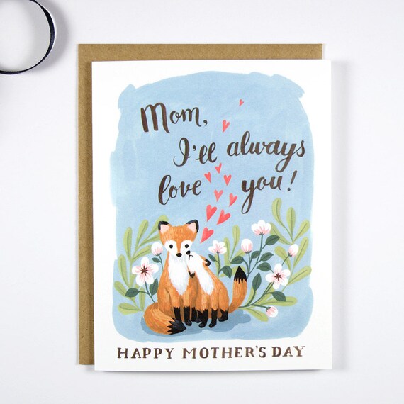 Loving Red Fox Mother's Day Greeting Card