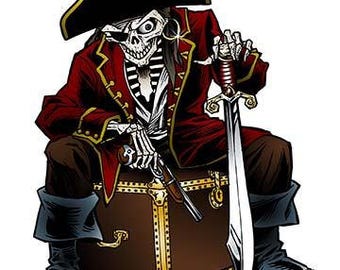 Pirate Biker motorcycle chopper Harley Davidson