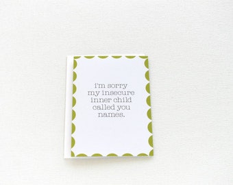 Funny apology card | Etsy