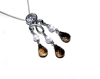 Smoky quartz pendant | Etsy