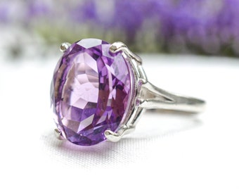 Large amethyst ring | Etsy
