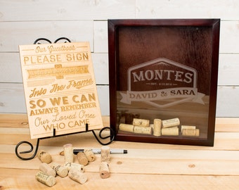 Shadow box guestbook | Etsy