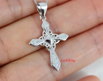 Girls cross necklace | Etsy