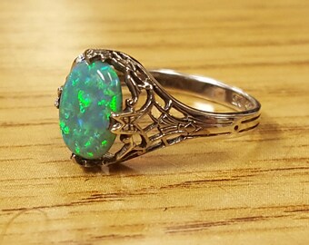 Vintage opal ring | Etsy