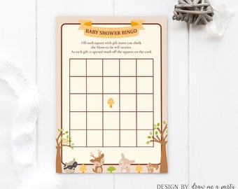 Woodland bingo cards | Etsy