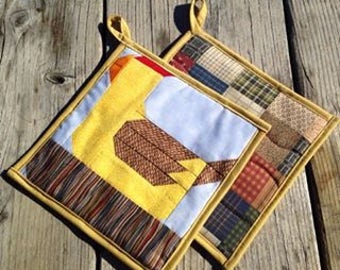 Chicken potholders | Etsy
