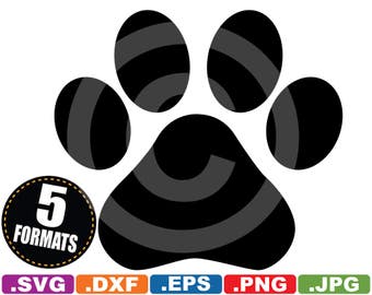 Dog paw dxf | Etsy