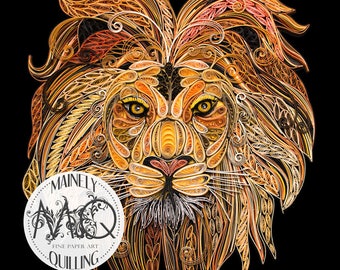 Quilled lion | Etsy