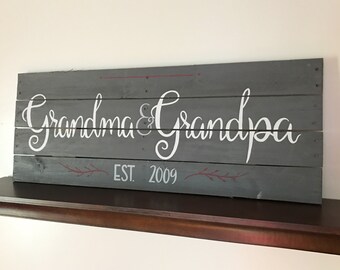 Grandparents signs | Etsy