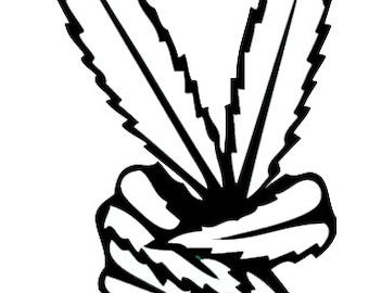 Weed peace decal | Etsy