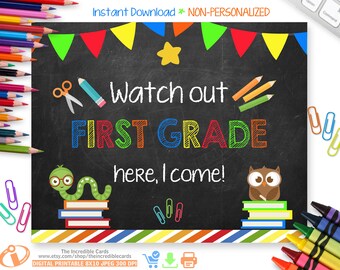 1st grade sign | Etsy