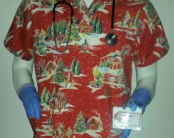 Unique scrub top | Etsy
