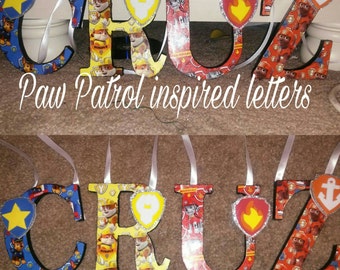 Paw patrol letters | Etsy