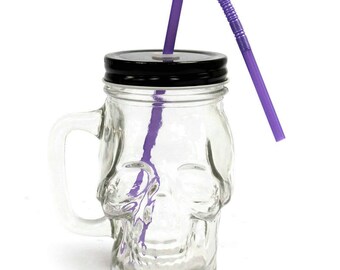 Skull mason jar | Etsy