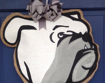 Bulldog door hanger | Etsy