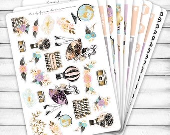 Suitcase stickers | Etsy