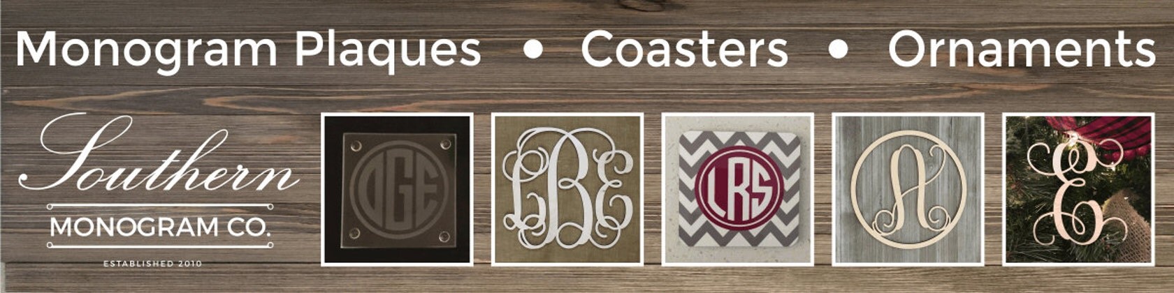 Personalized Monogram Plaques Coasters and by SouthernMonogramCoFL