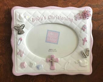Christening frame | Etsy