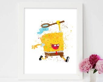 Spongebob poster | Etsy