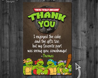 Tmnt thank you card | Etsy