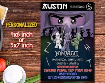 Ninjago invitations | Etsy