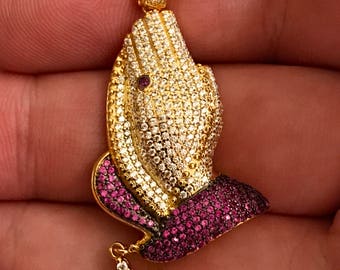 Gold praying hands | Etsy
