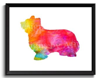 Colorful dog art | Etsy