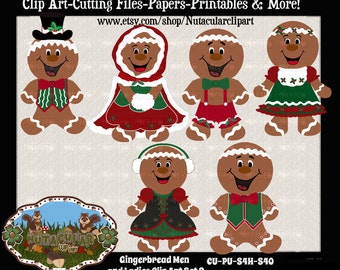 Gingerbread Christmas Cookie Clip Art Alphabet Numbers Symbols