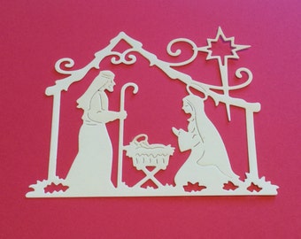Nativity die cut | Etsy