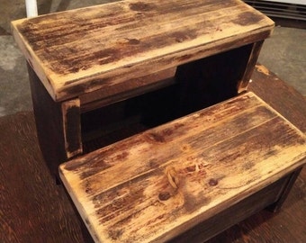 Wood step stool | Etsy