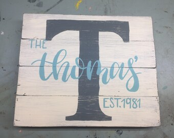 Initial welcome sign | Etsy