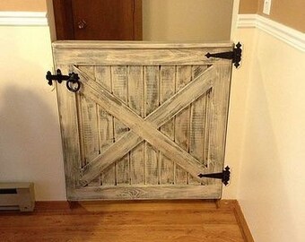 Items similar to Custom Wood Barn Door Baby Gate on Etsy