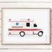 Ambulance Print Transportation Decor Emergency Vehicle