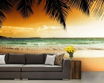 Sunset wall decal | Etsy