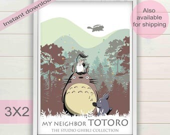 Totoro illustration | Etsy