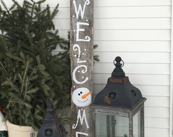 Snowman sign | Etsy