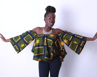 African print blouse | Etsy