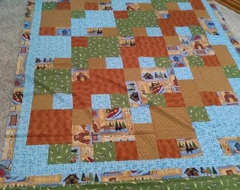 Fishing quilt | Etsy