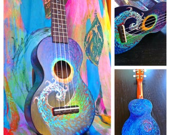 Painted ukulele | Etsy