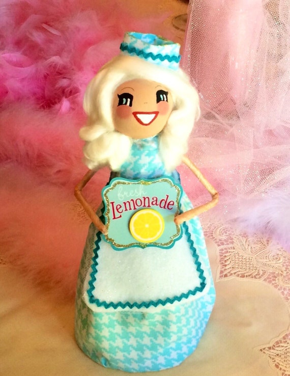 Lemonade Doll Centerpiece Vintage Retro By Sugarcookiedolls